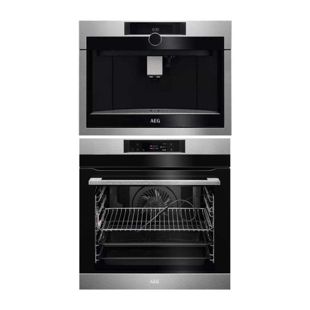 Set Cuptor electric incorporabil AEG BPK742280M + Espressor ...