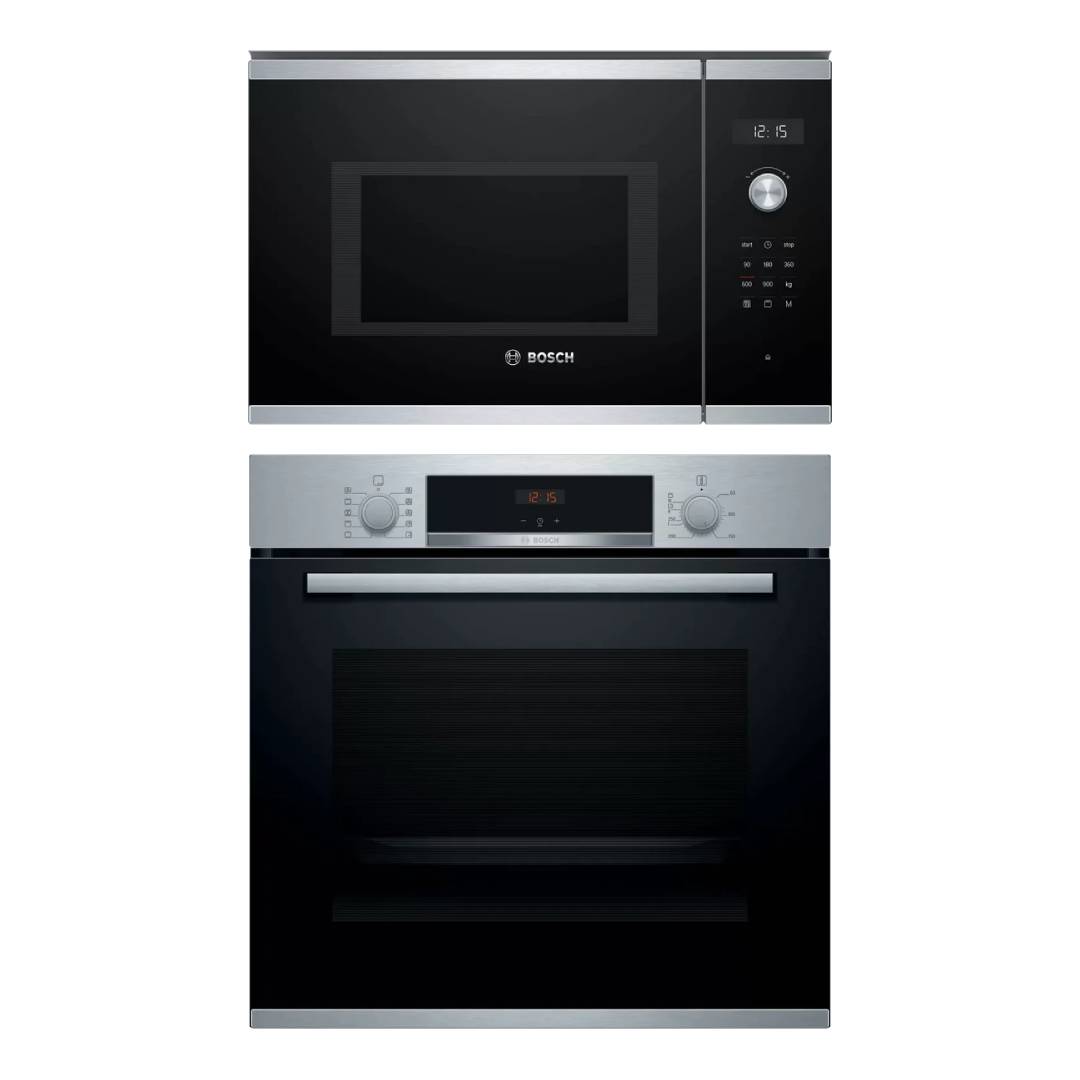 Set Cuptor electric incorporabil BOSCH HBA5540S0 + Cuptor cu microunde ...