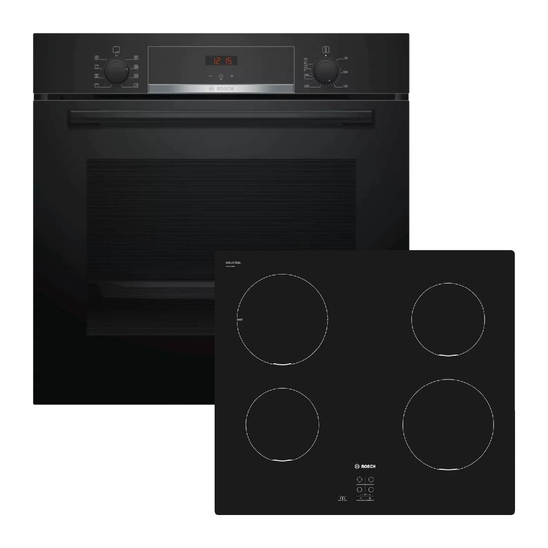 Set Cuptor electric incorporabil BOSCH HBA553BA0 + Plita cu inductie ...