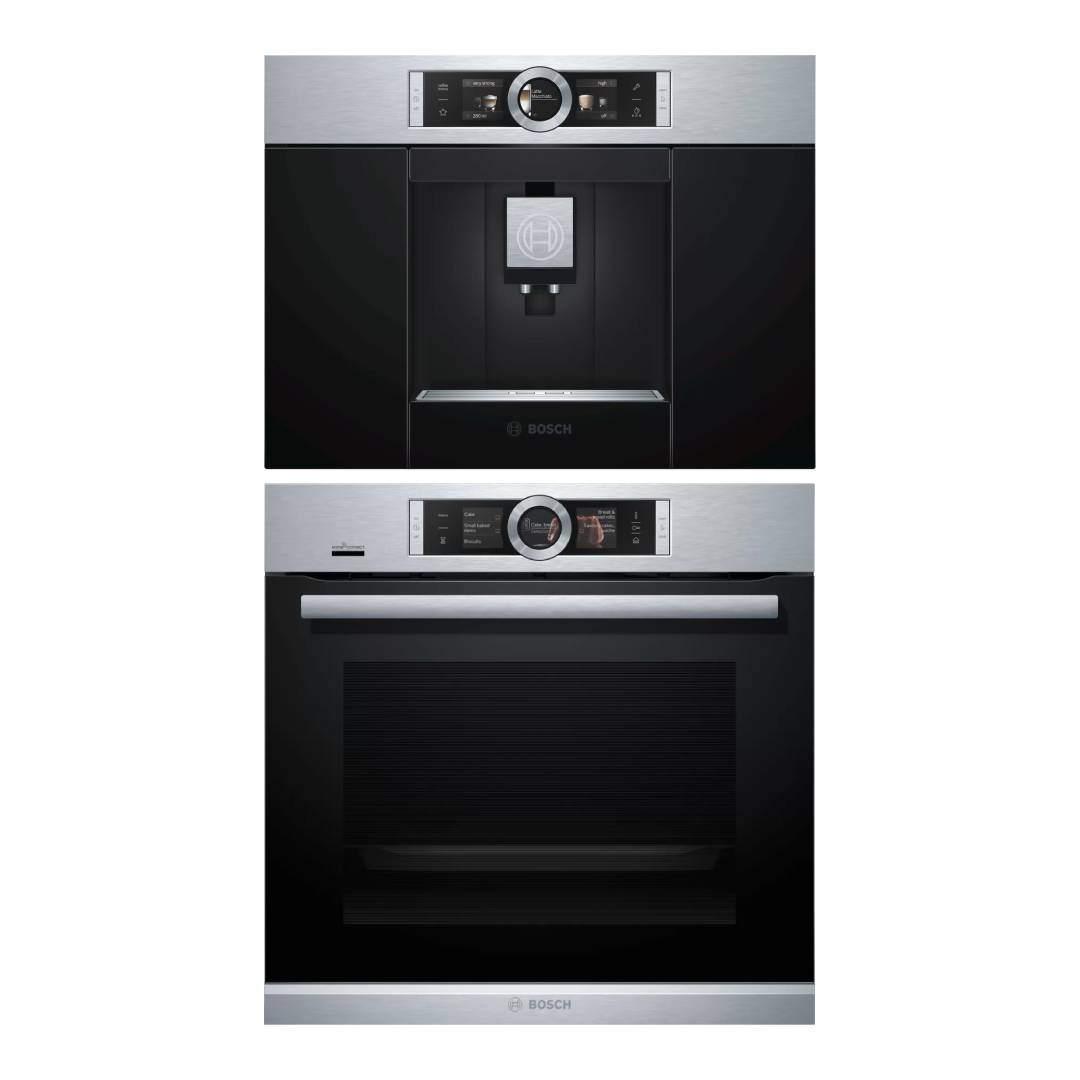 Set Cuptor electric BOSCH HRG6769S6 + Espressor incorporabil BOSCH ...