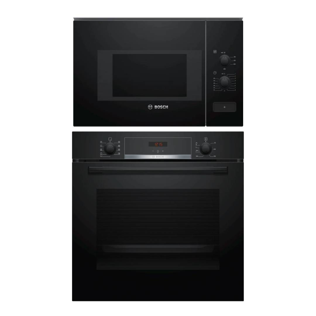 Set Cuptor electric incorporabil BOSCH HBA534EB0 + Cuptor cu microunde ...