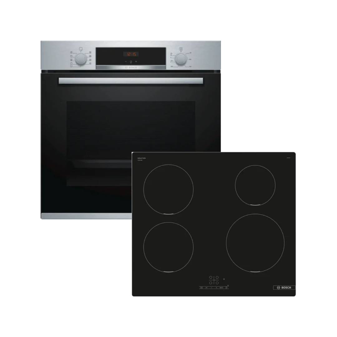 Set Cuptor electric incorporabil BOSCH HBA534ES0 + Plita cu inductie ...